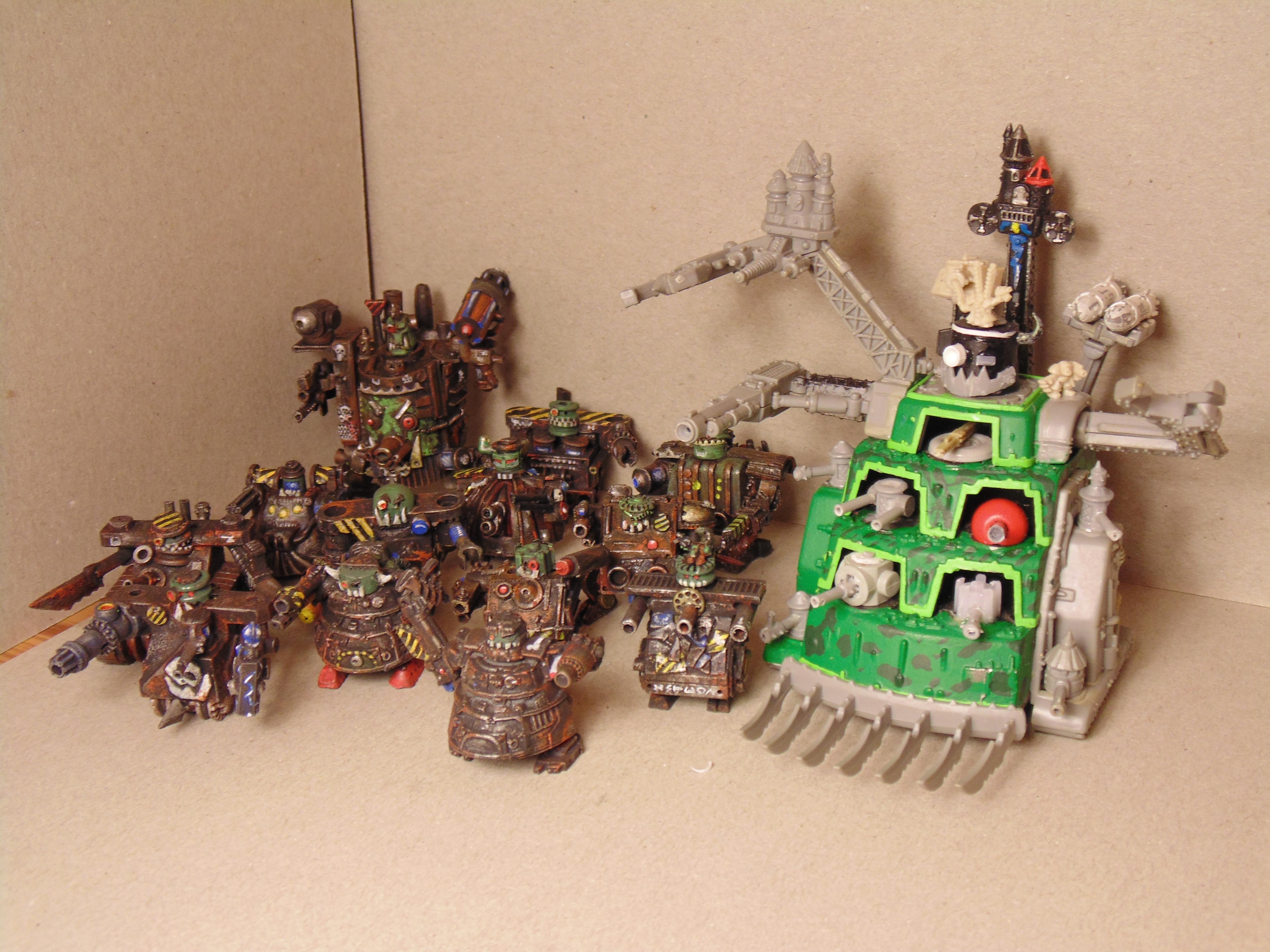 6mm, Army, Comparison, Conversion, Epic, Gargant, Green, Mob, Nob, Oldhammer, Orks, Scratch ...